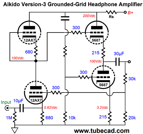Real Grounded-Grid Aplifier